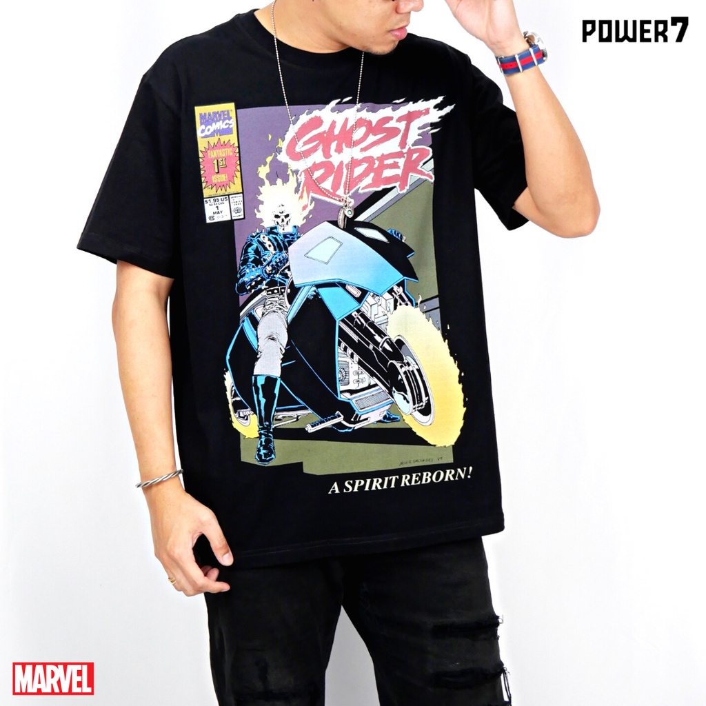 Power7Shop เสื้อยืดการ์ตูน มาร์เวล Ghost Rider ลิขสิทธ์แท้ MARVEL ...