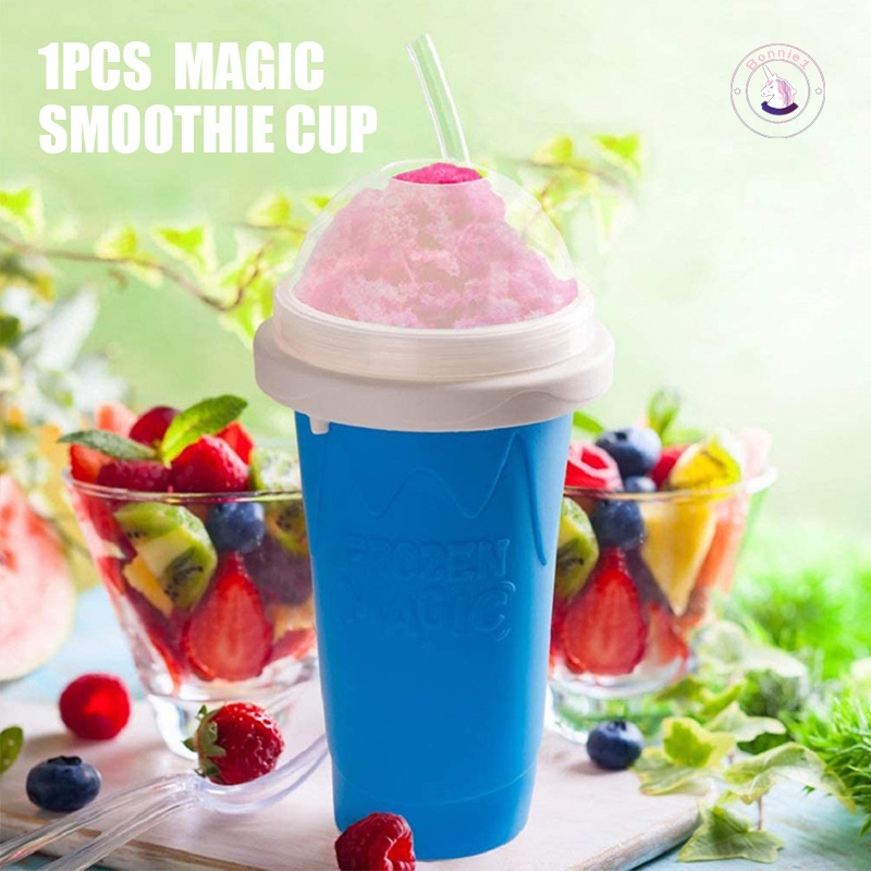 Slushie Maker Cup Quick Smoothies Cup Cooling Cup Dual Layer Squeezing ...