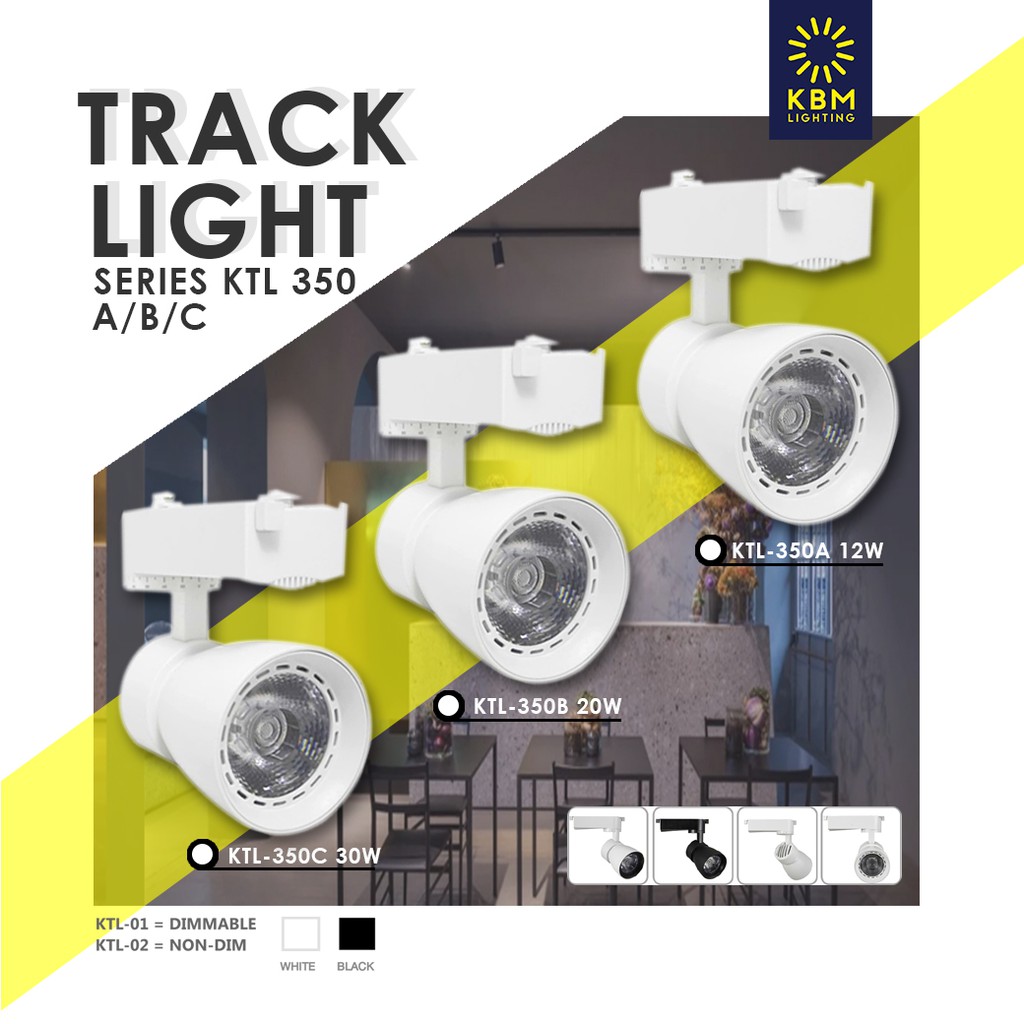 โคมไฟแทรคไลท์ โคมไฟติดแป้น โคมไฟติดราง led track light รุ่น KTL350C 02 ...