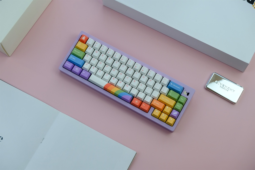 GMK Rainbow Keycap, 134 คีย์ PBT Keycaps Cherry Profile DYE-SUB ส่วน ...
