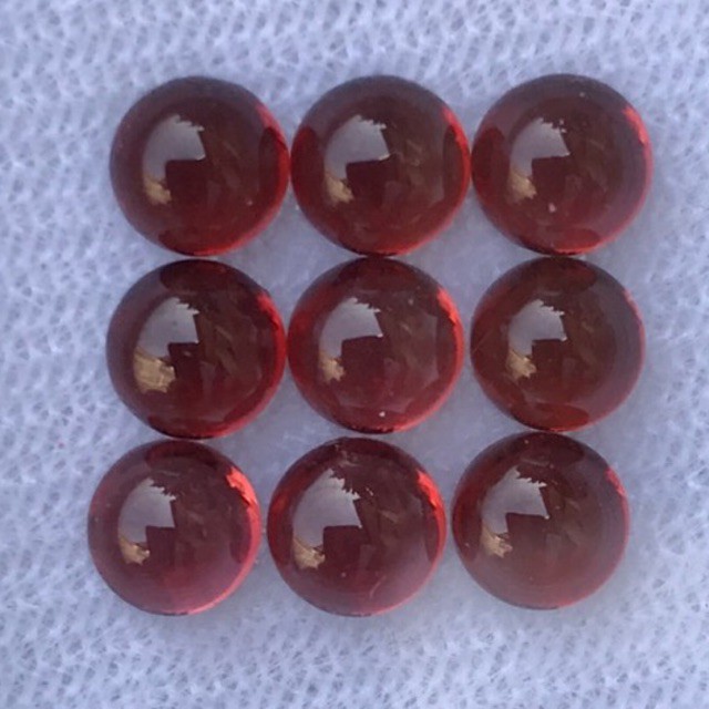 7.34 CT 9PCS พลอยโกเมนแดง แอฟริกา NATURALRED AFRICA GARNET ROUND CABOCHON | Shopee Thailand