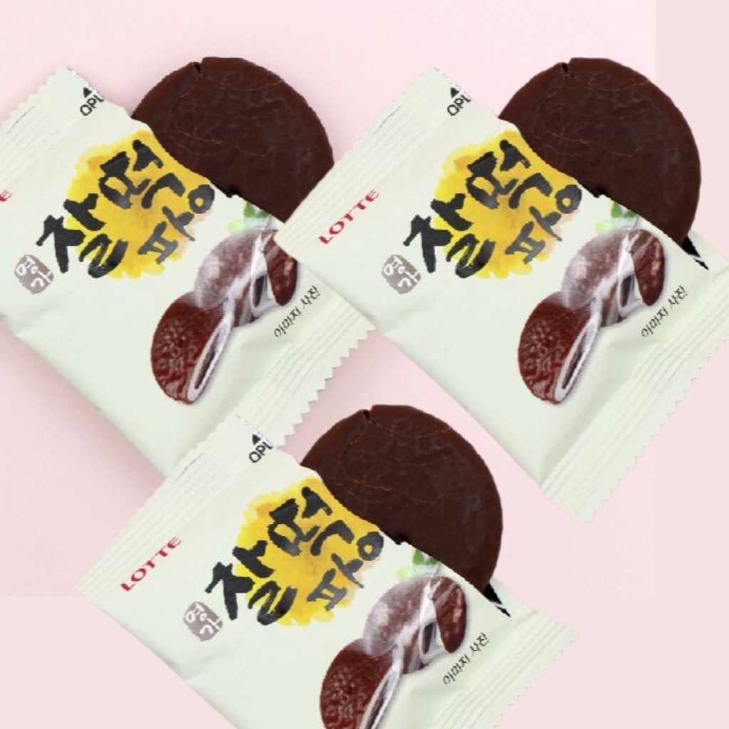 ขนมซัลต๊อกพาย chaltteok pie ช็อกโก้พายสอดไส้ต๊อกเกาหลี lotte choco ...