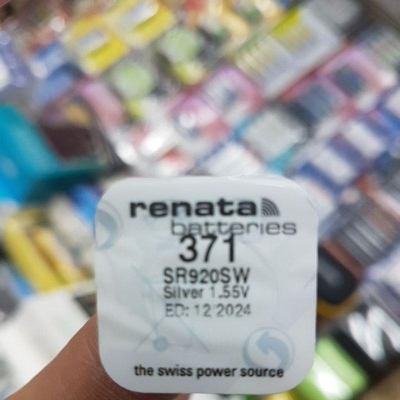 ถ่านนาฬิกา Renata 371, SR920SW 1.55V 1ก้อน Made in Switzerland ของใหม่ ...