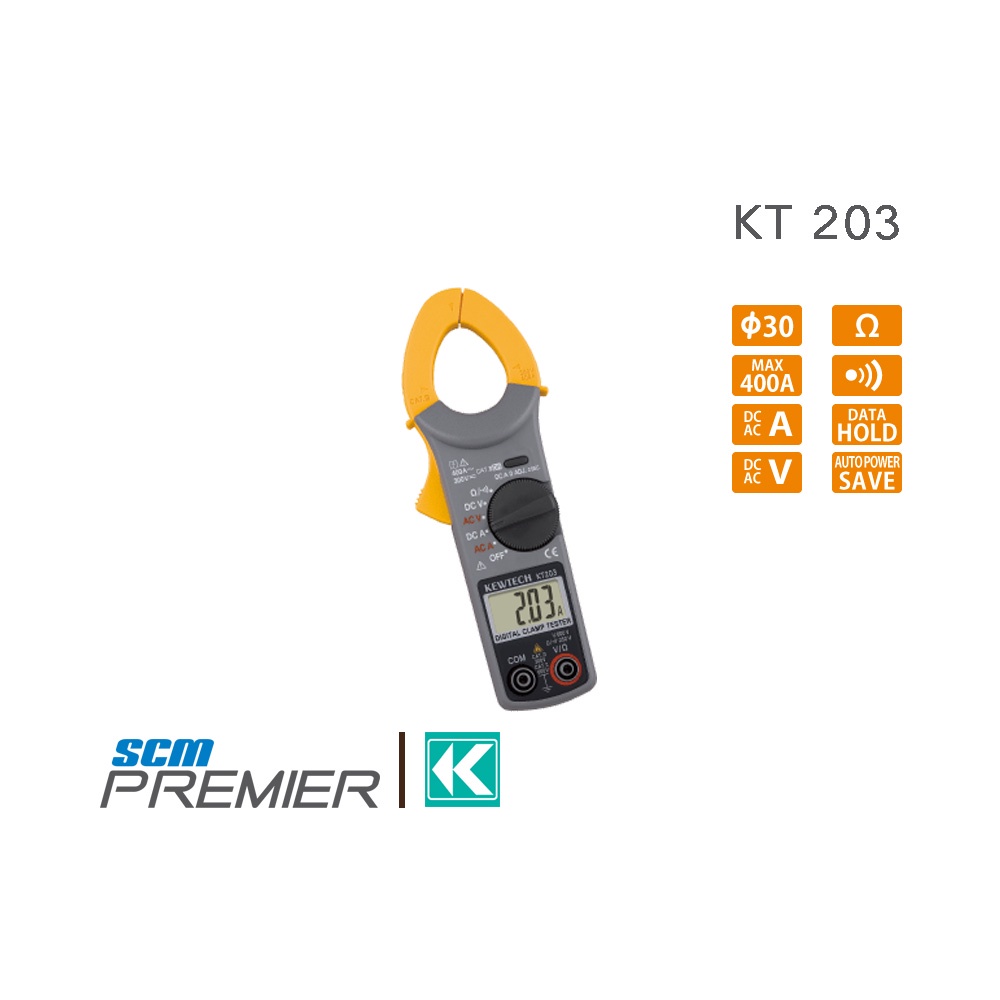 KYORITSU แคลมป์มิเตอร์ดิจิตอล (AC/DC DIGITAL CLAMP METER) รุ่น KT 203 ...
