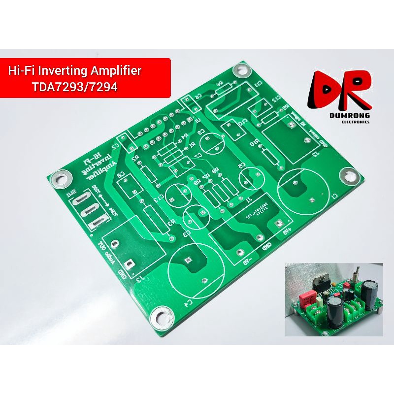 (1 แผ่น) แผ่น PCB Hi-Fi inverting amplifier TDA7293 TDA7294 MONO 80W คุณภาพดี ฟังในบ้าน | Shopee ...