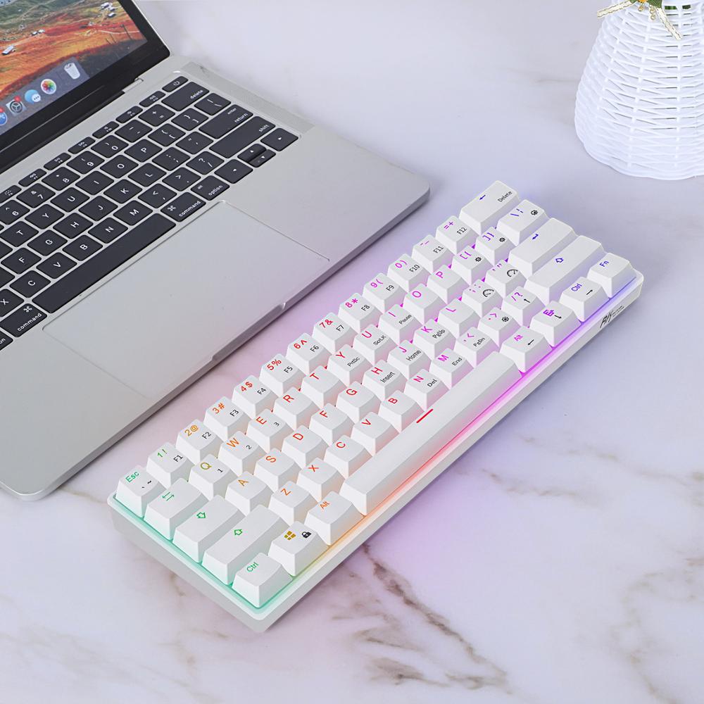 RK61 Royal Kludge Bluetooth 3.0 & USB C Dual Mode RGB Backlit Mechanical Keyboard | Shopee Thailand