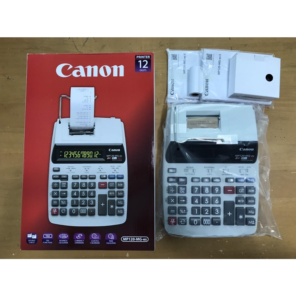 MP120-MG-es II (MP120MG-ESII) เครื่องคิดเลขพิมพ์กระดาษ Canon 12 หลัก ...