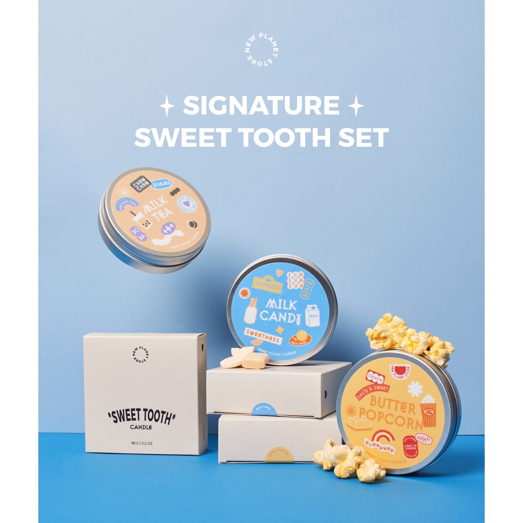 Newplanet_store เซ็ทเทียนหอม 3 ตลับ Signature Sweet Tooth Set [90 g x 3 ...