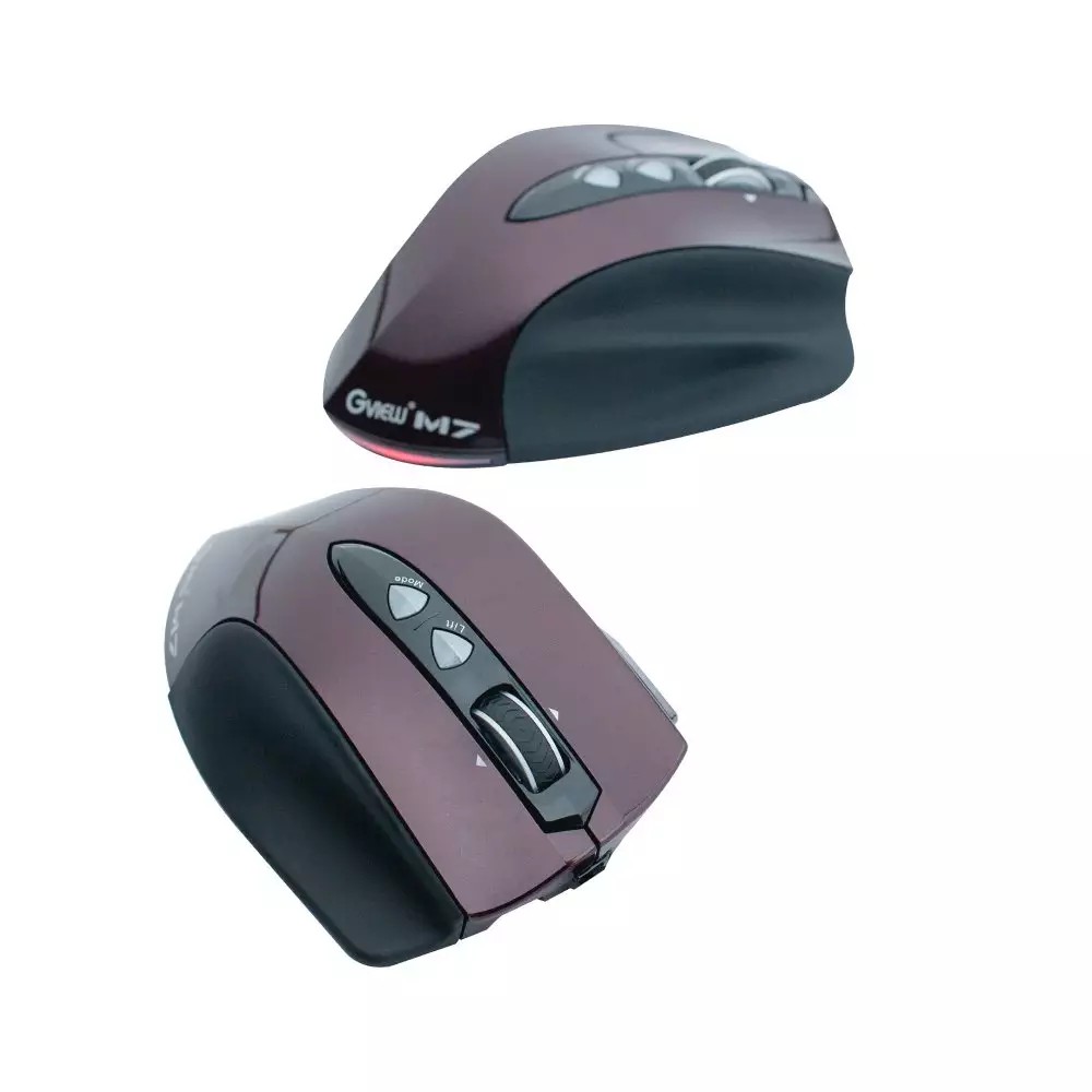 จีวิว เลเซอร์เกมมิ่งเมาส์ Gview M7 (GV01GM) สีไวน์แดง | Shopee Thailand