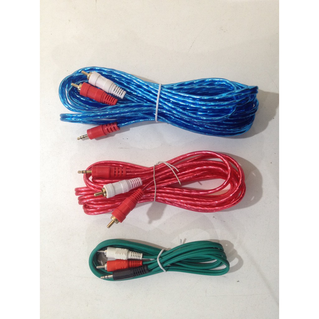 rca stereo audio cable jack 3.5mm to 2rca 1.5,3,5M AUX to rca สายสัญญาณเสียง TR stereo ต่อสายจาก ...