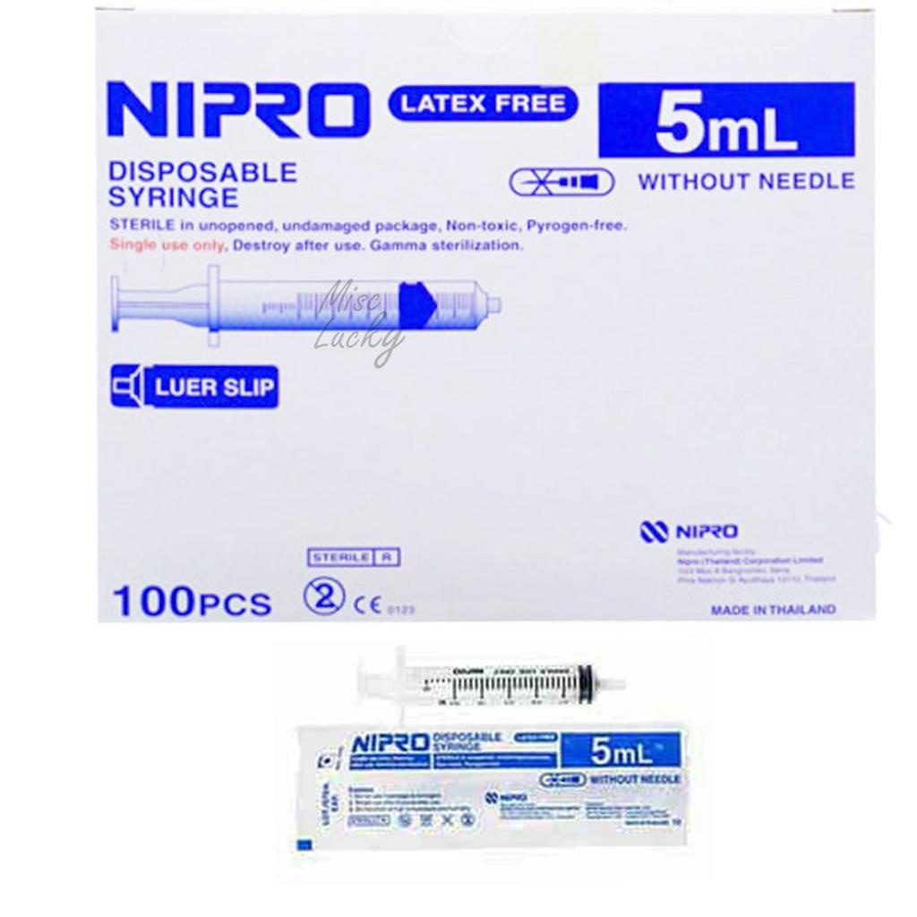 ไซริงค์ Nipro Syringe 5ml (100ชิ้น/กล่อง) | Shopee Thailand