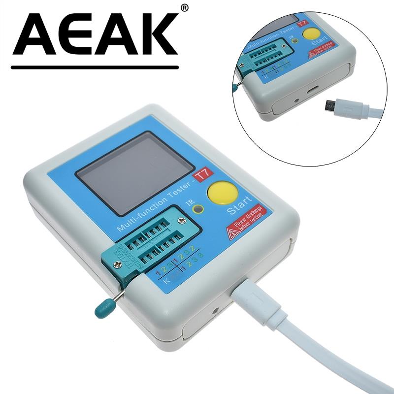 AEAK LCR-T7 Transistor Tester TFT Diode Triode Capacitance Meter LCR ...