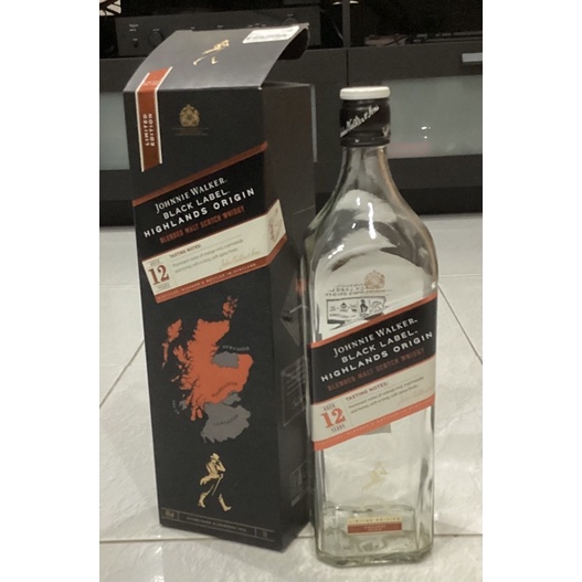 ขวดเหล้าเปล่า Black Label ขนาดขวด 1 ลิตร +พร้อมกล่อง และ ขวดเปล่า ...