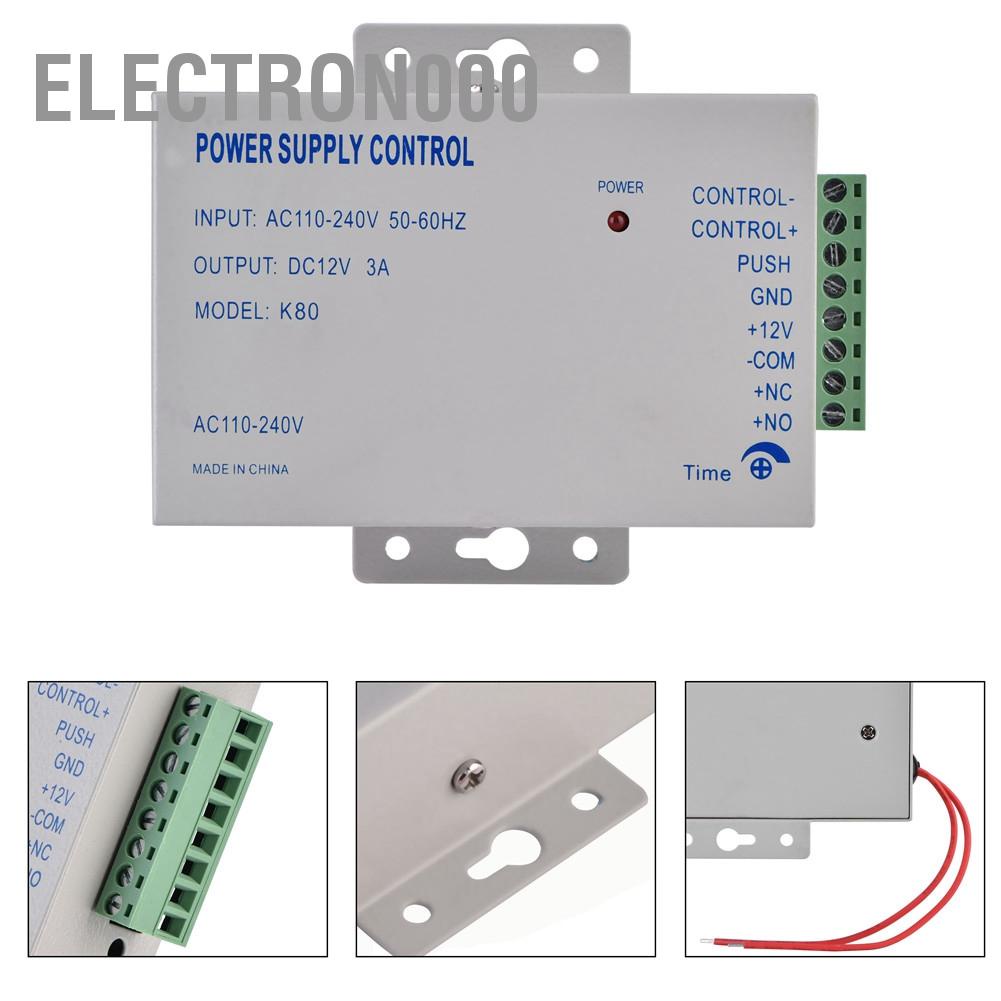 Electron000 Input AC110V-240V Output DC 12V 3A 30W Power Supply ...