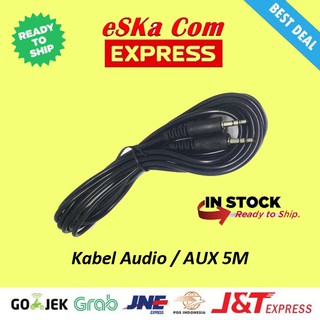 สายเคเบิลเสียงชุบทอง AUX 5 เมตร 5 เมตร 3.5 มม. | Shopee Thailand