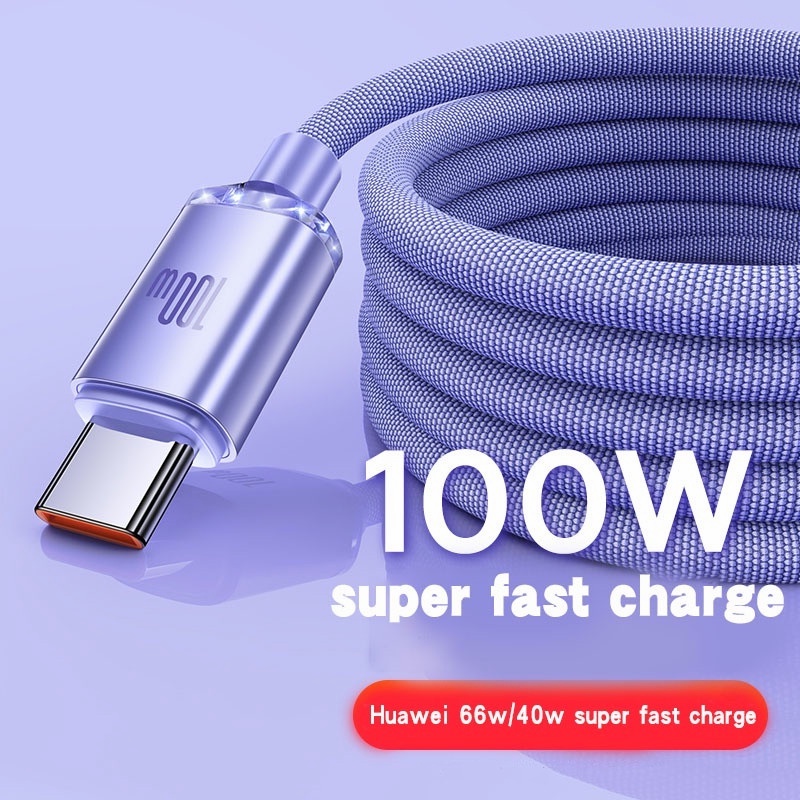 สายชาร์จ USB Type C 66W USB-C 6A PD ชาร์จเร็ว สําหรับ Huawei USB C ...