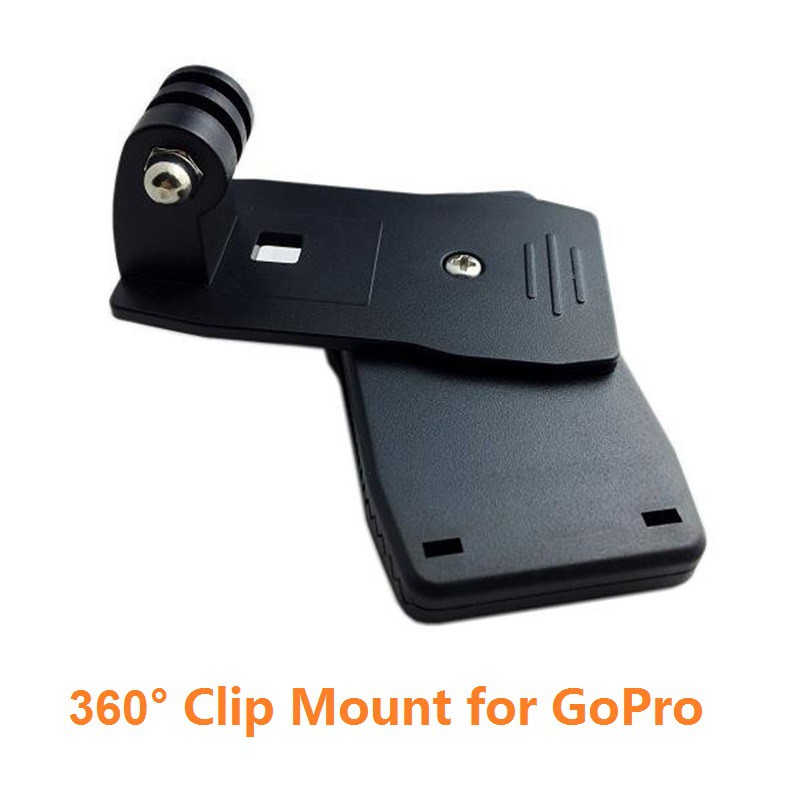 360 Degree Rotary Clip Mount for GoPro Clamp Mount Holder for Backpack ...