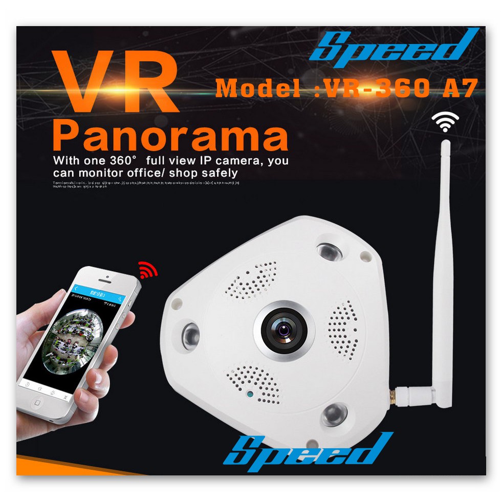 IP Camera Panoramic 2.4 MP. Wireless Panoramic Camera รุ่น VR-360 A7 สี ...