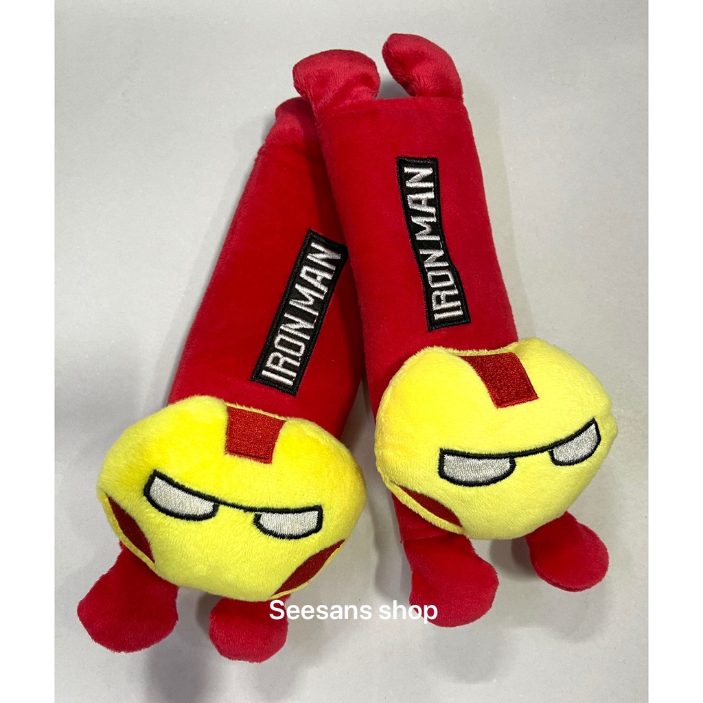หุ้มเข็มขัดนิรภัยรถยนต์ #ที่หุ้มสายคาดเบลท์#i ronman. มีหัวเกาะ/ แพ๊ค ...