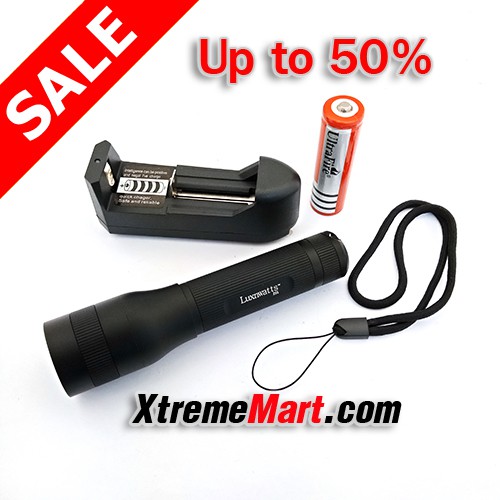 ชุดเซตไฟฉายซูม Luxnwatts Z01 Zoom Flashlight XPL LED Tactical ...
