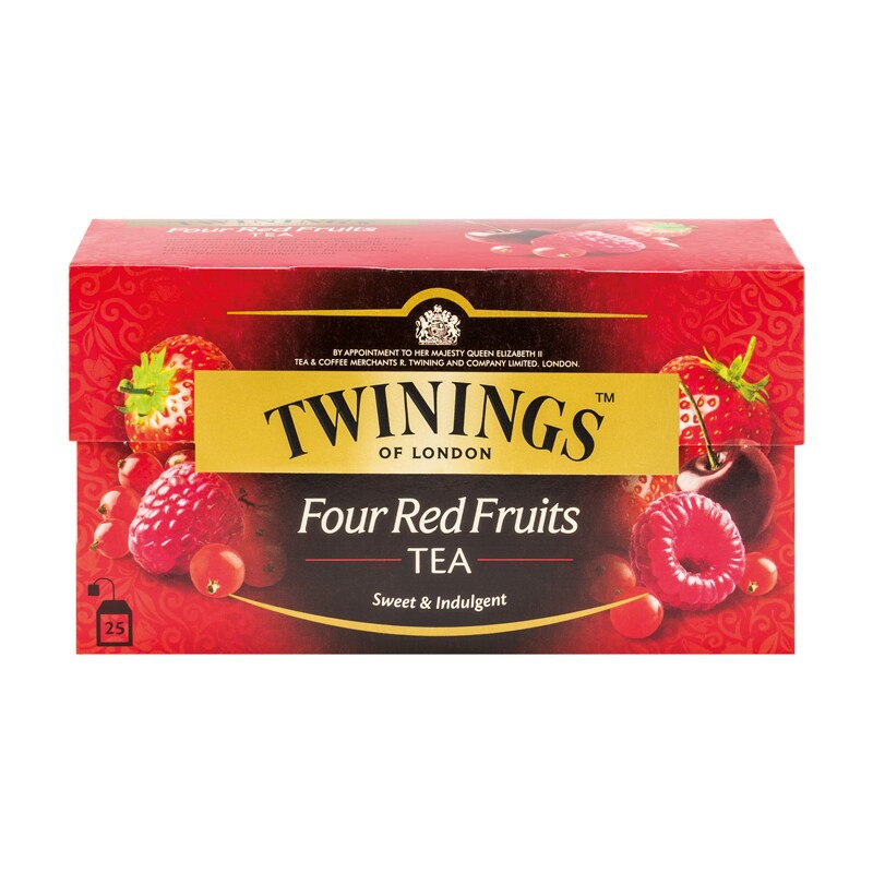 ชาอังกฤษ 2 กรัม (กล่อง25ซอง) ทไวนิงส์ Four Red Fruits English tea 2 ...