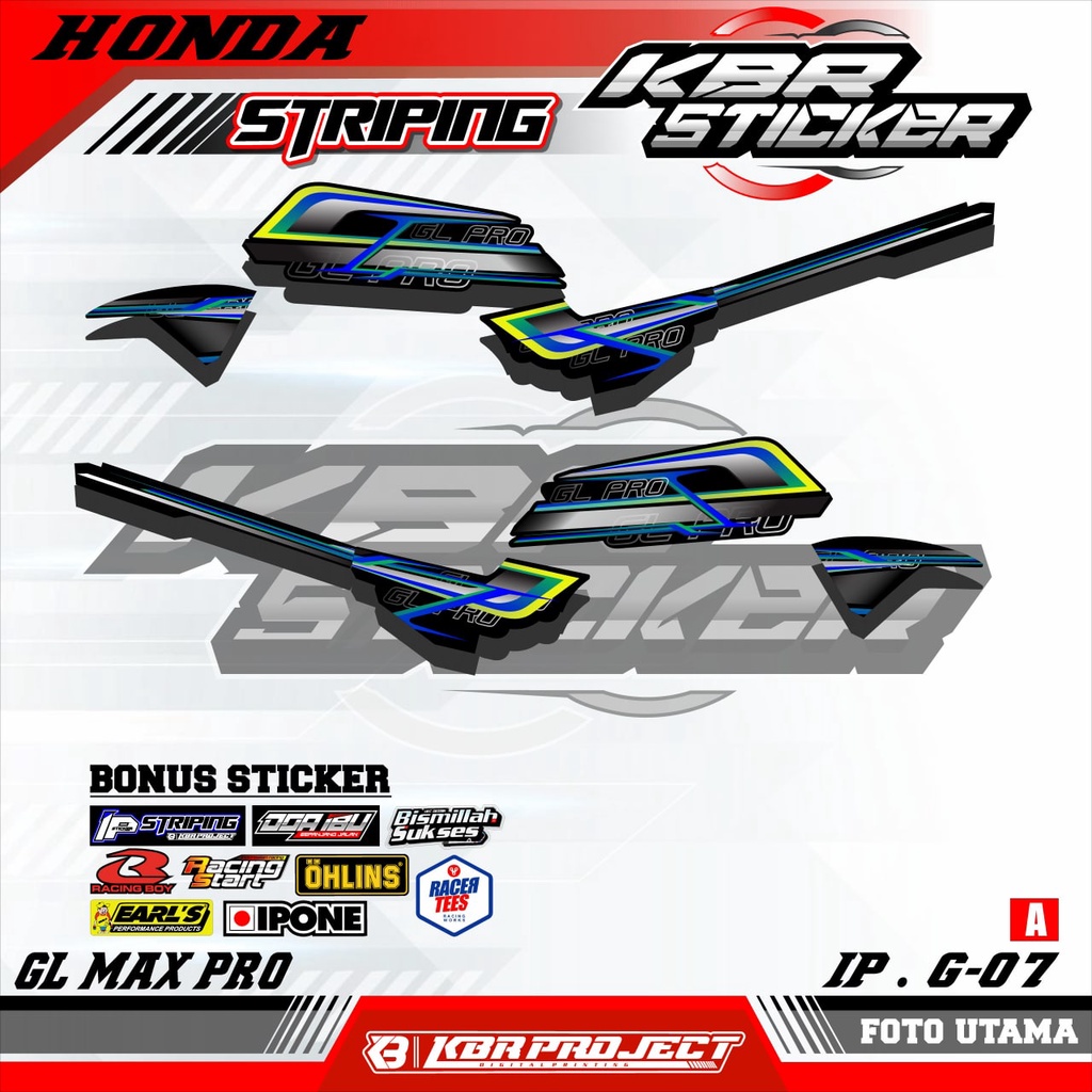 Gl MAX PRO STRIPING STICKER - GL MAX PRO สติ ๊ กเกอร ์ ติดรถจักรยานยนต ...