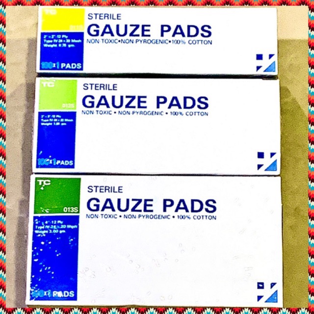 (ยกกล่อง 100 ซอง) Gauze Pad Sterile ผ้าก๊อซแบบแผ่นฆ่าเชื้อ ขนาด 2x2 ...