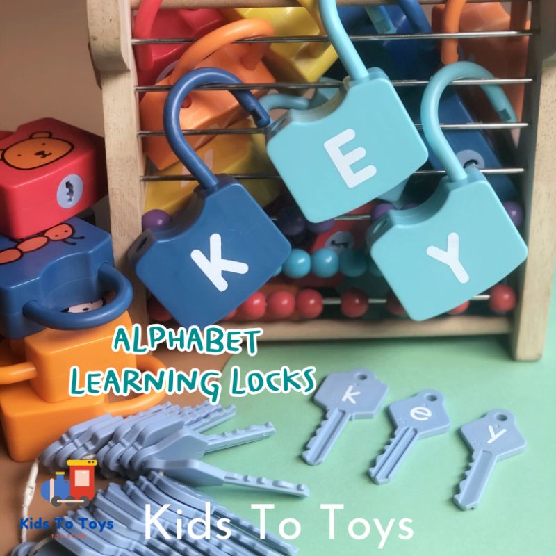 Alphabet Learning Locks กุญแจของเล่น Matching Counting A-Z จับคู่ นับจำนวน ตัวเลข 1-10 ภาษา ...