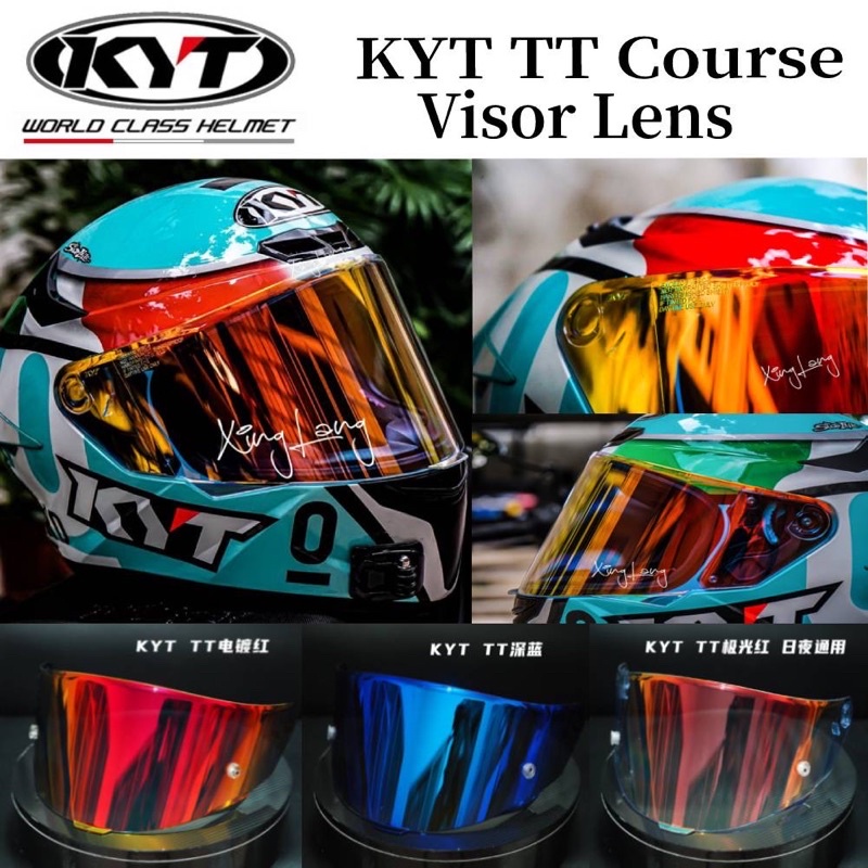 KYT TT Course Visor เลนส์ Revo เลนส์ FIT สำหรับ KYT TT Course KYT ...