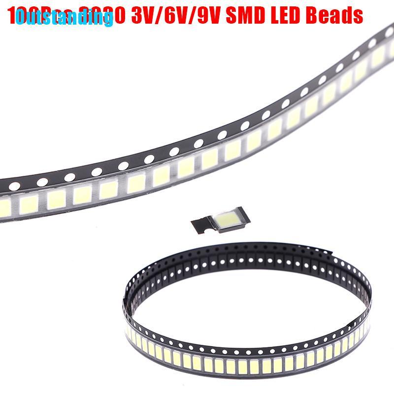 ลูกปัด 3030 Smd Led 1W 3V 6V 9V สีขาว สําหรับไดโอด TV 100 ชิ้น | Shopee ...