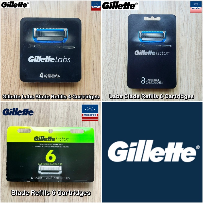 Gillette® Labs Blade Refills 4, 6, 8 Cartridges ยิลเลตต์ ใบมีดโกน ...