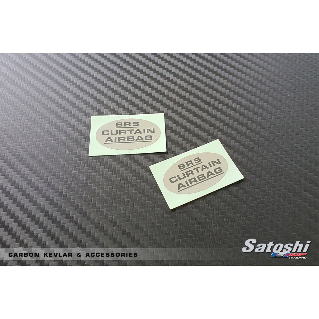 Sticker SRS Curtain Airbag ตัวบงชี้ว่ารถนั้นมี Airbag 1 ชุดสอง แผ่น ใส่ ...