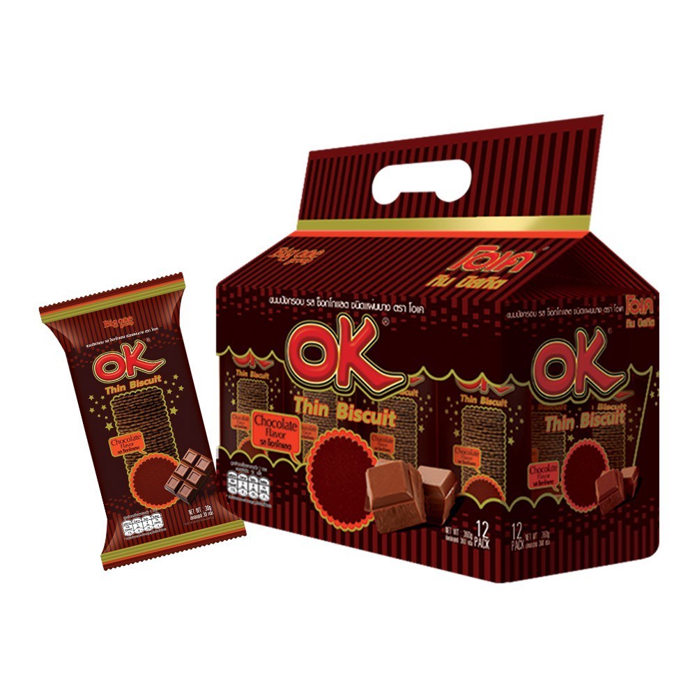 สินค้ามีตัวเลือก ขนมปังอบกรอบ OK Thin Biscuit | โอเคทิน บิสกิต ขนาด ...