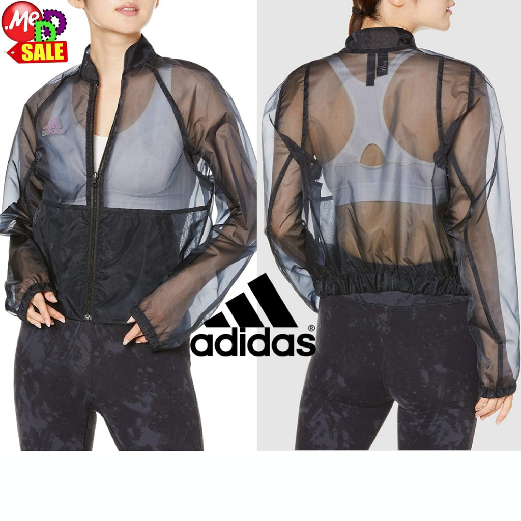 Adidas - ใหม่ เสื้อแจ็คเก็ตซีทรูทรงบอมเบอร์ เสื้อคลุมน้ำหนักเบา ADIDAS ...