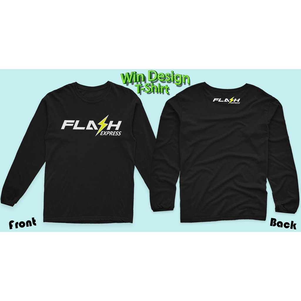 เสื้อFLASH EXPRESSแขนยาว ผ้าคอตตอน100% ผ้าหนานุ่ม | Shopee Thailand