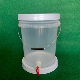 Bucket 20 L Food Grade With Faucet ถัง Food grade 20ลิตร สีใส FoodGrade พร้อมเจาะรูยางใส่ ...