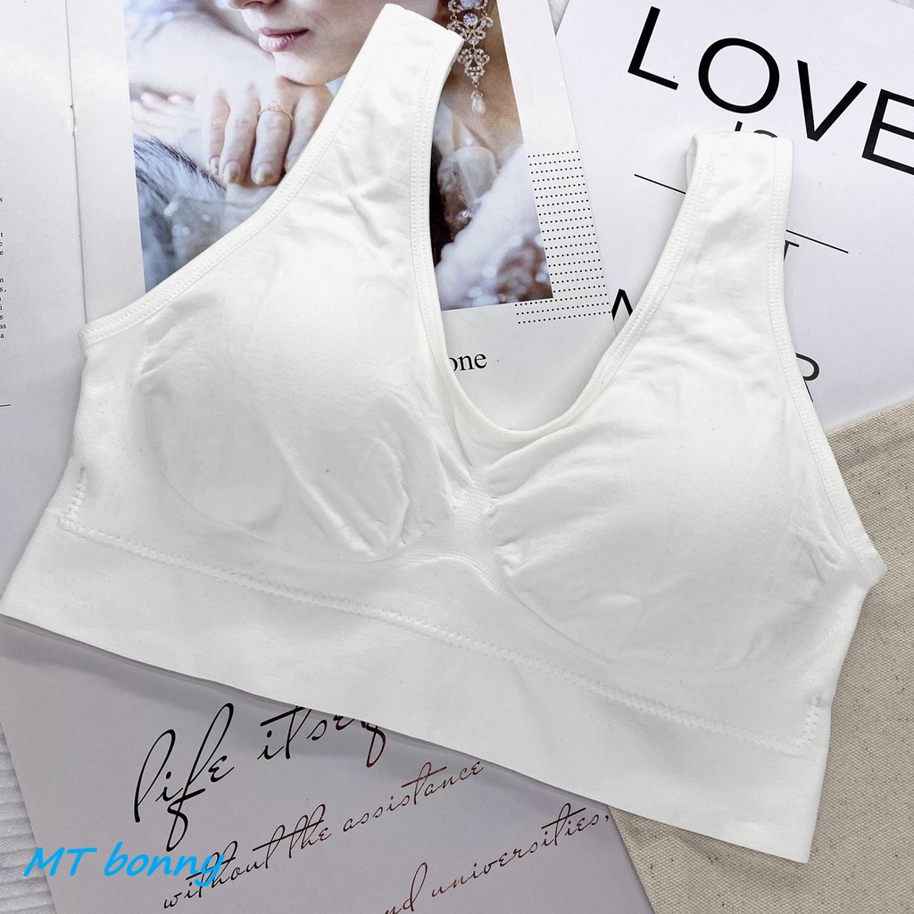 MT bonnyชั้นในผู้หญิง เสื้อใน Anny รุ่นW047 เสื้อชั้นใน บรา ไร้โครง ฟองน้ำบาง4มม โอบกระชับด้วย3 ...