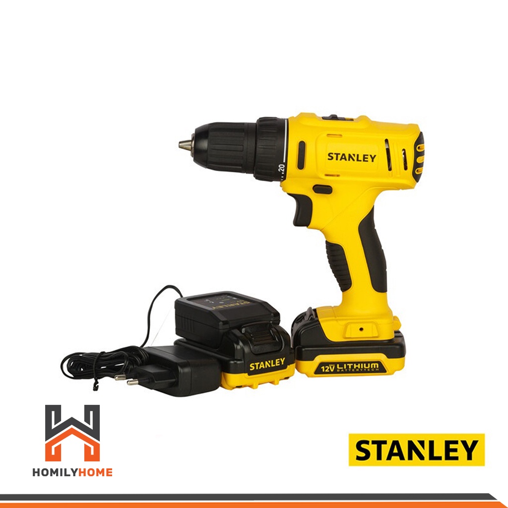 STANLEY สว่านไร้สาย 12V แบตเตอรี่ 2 ชิ้น พร้อมกล่อง รุ่น SCD121S2K-B1 ...