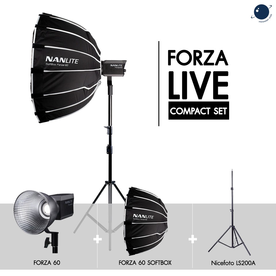Nanlite Forza Live Compact Set ชุดไฟพรีเมี่ยมสุดคุ้ม ชุดพกพา รับประกัน ...