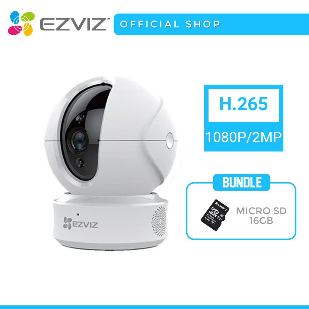 Ezviz C6CN PRO 1080P กล้องวงจรปิดไร้สาย 16GB Micro Bundle - True WDR H ...