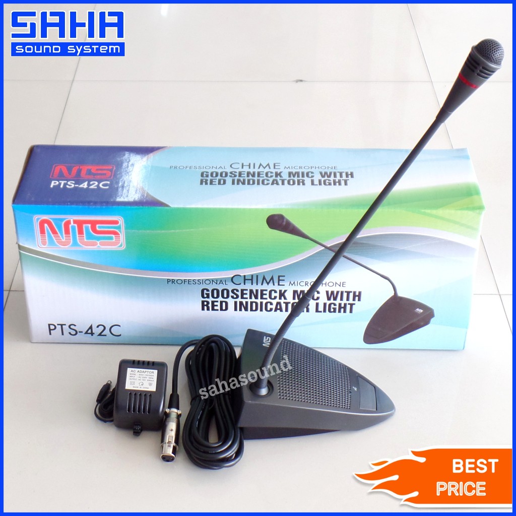 NTS PTS-42C ไมค์ประชุม ไมโครโฟนตั้งโต๊ะ ไมค์คอนเด็นเซอร์ 42 cm.มีเสียงดนตรี (คออ่อน) sahasound ...