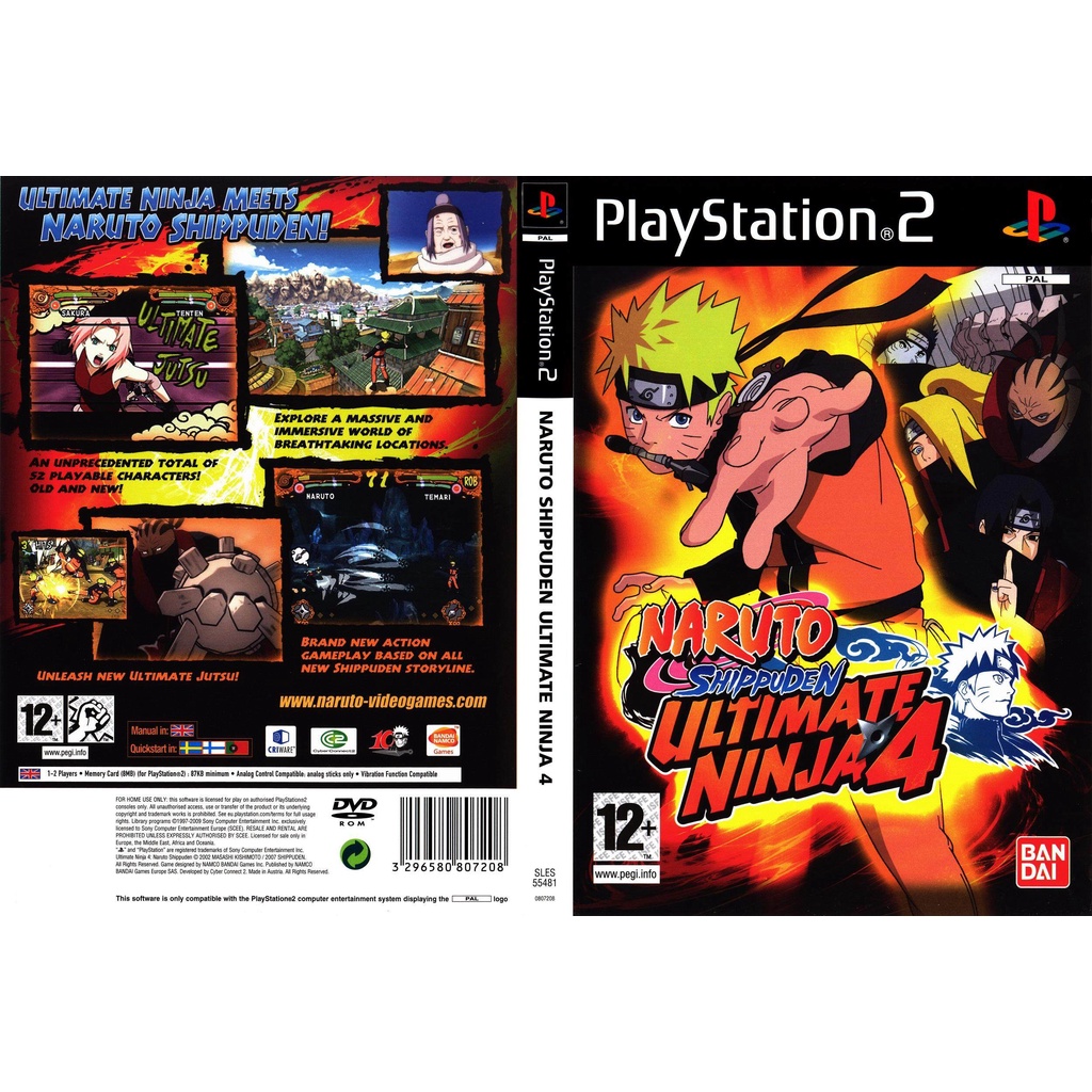 แผ่นเกมส์ PS2 Naruto Shippuden Ultimate Ninja 4 คุณภาพ ส่งไว (DVD) | Shopee Thailand