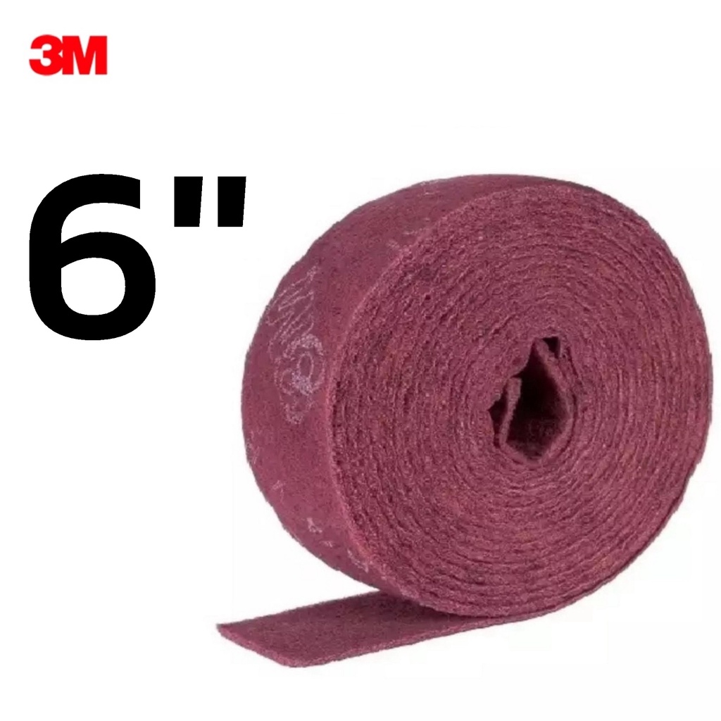 3M 7447 สก๊อตไบร์ทม้วนสีแดง ขนาด 6 นิ้วx10 เมตร | Shopee Thailand