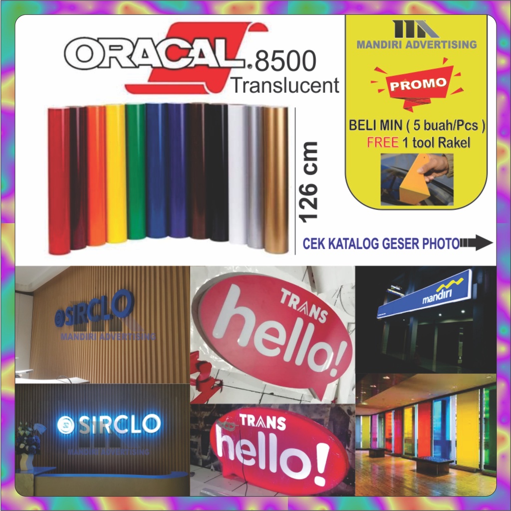 สติ๊กเกอร์สี Oracal 8500 Transolution/สี scootlets/สติ๊กเกอร์สีเรืองแสง/สติ๊กเกอร์สีอะคริลิค ...