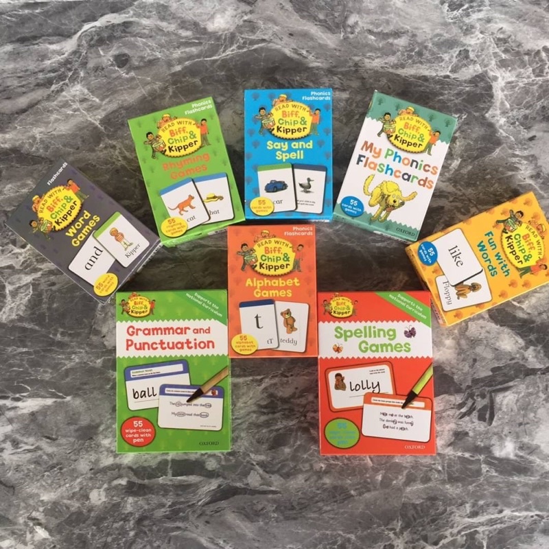 Biff Chip & Kipper Flashcard set 8 boxes | Shopee Thailand