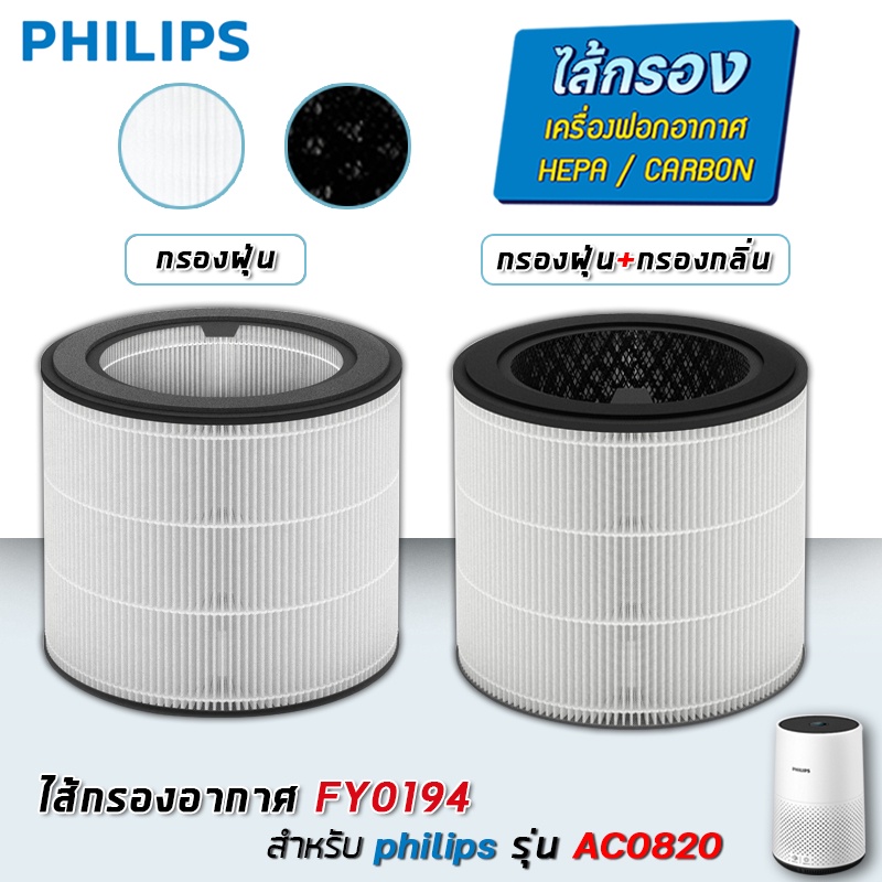ไส้กรองอากาศ Philips AC0820 AC0850 ไส้กรอง FY0194 Air Purifier Filter ...