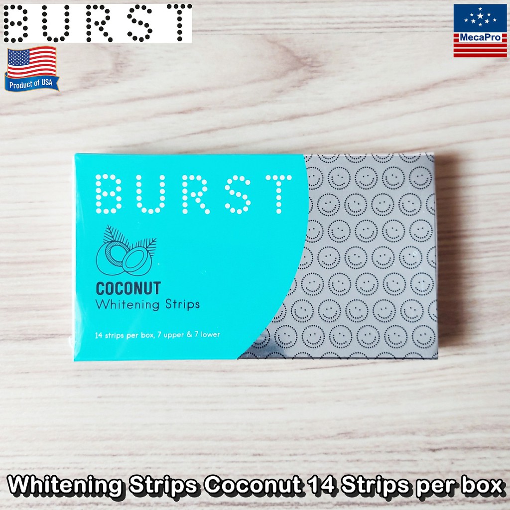 BURST® Whitening Strips Coconut 14 Strips per box แผ่นฟอกฟันขาว 1 กล่อง ...