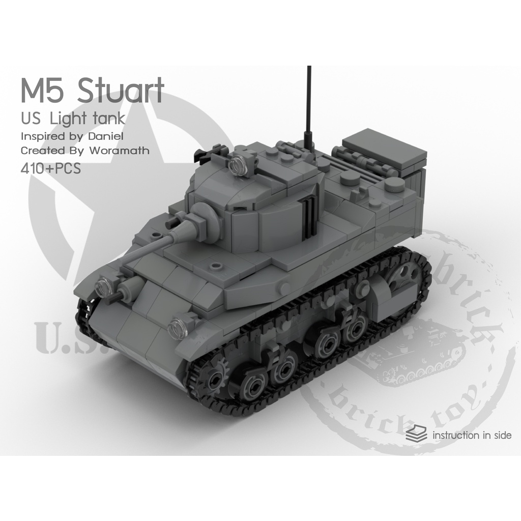 M5 Stuart เลโก้รถถัง รถถังทหาร เครื่องบิน รถถัง สายทหาร LEGO สายทหาร ...