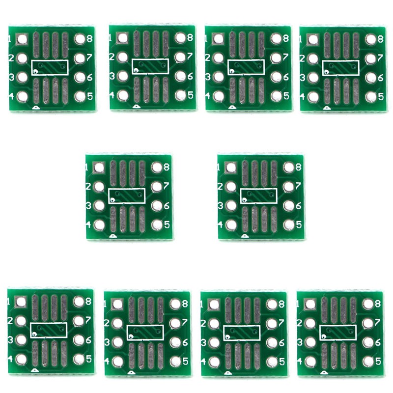 CRE 10Pcs SOP8 SSOP8 TSSOP8 to DIP8 Adapter Converter PCB Board ...