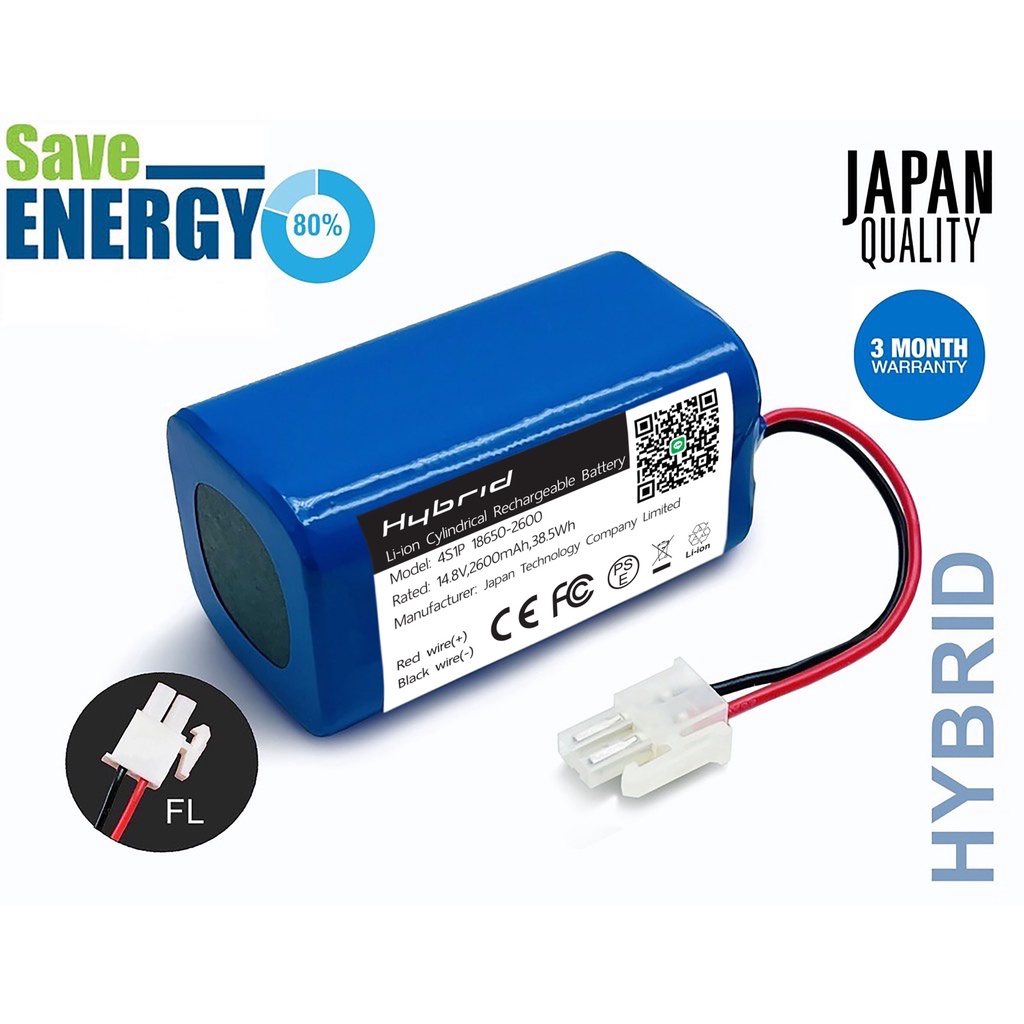 Battery HYBRID แบตเตอรี่หุ่นยนต์ดูดฝุ่น For MisterRobot เครื่องดูดฝุ่น ...